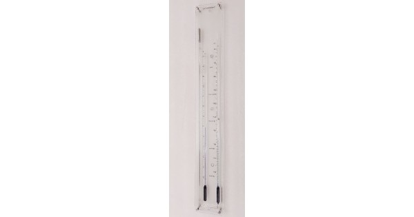 Plexiglas contra-barometer met glas ervoor